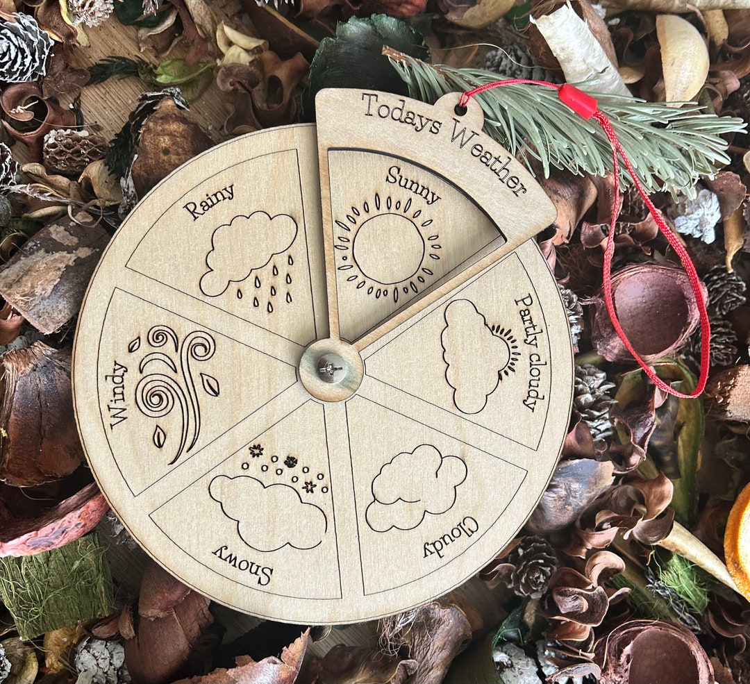 Weather Wheel, Todays Weather, Rainy, Windy, Cloudy - Etsy