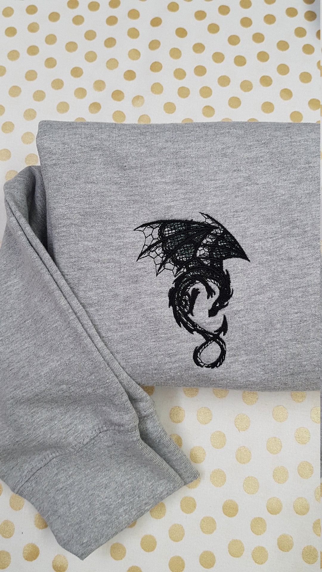 Embroidered Dragon Sweatshirt, Unisex Fit - Etsy
