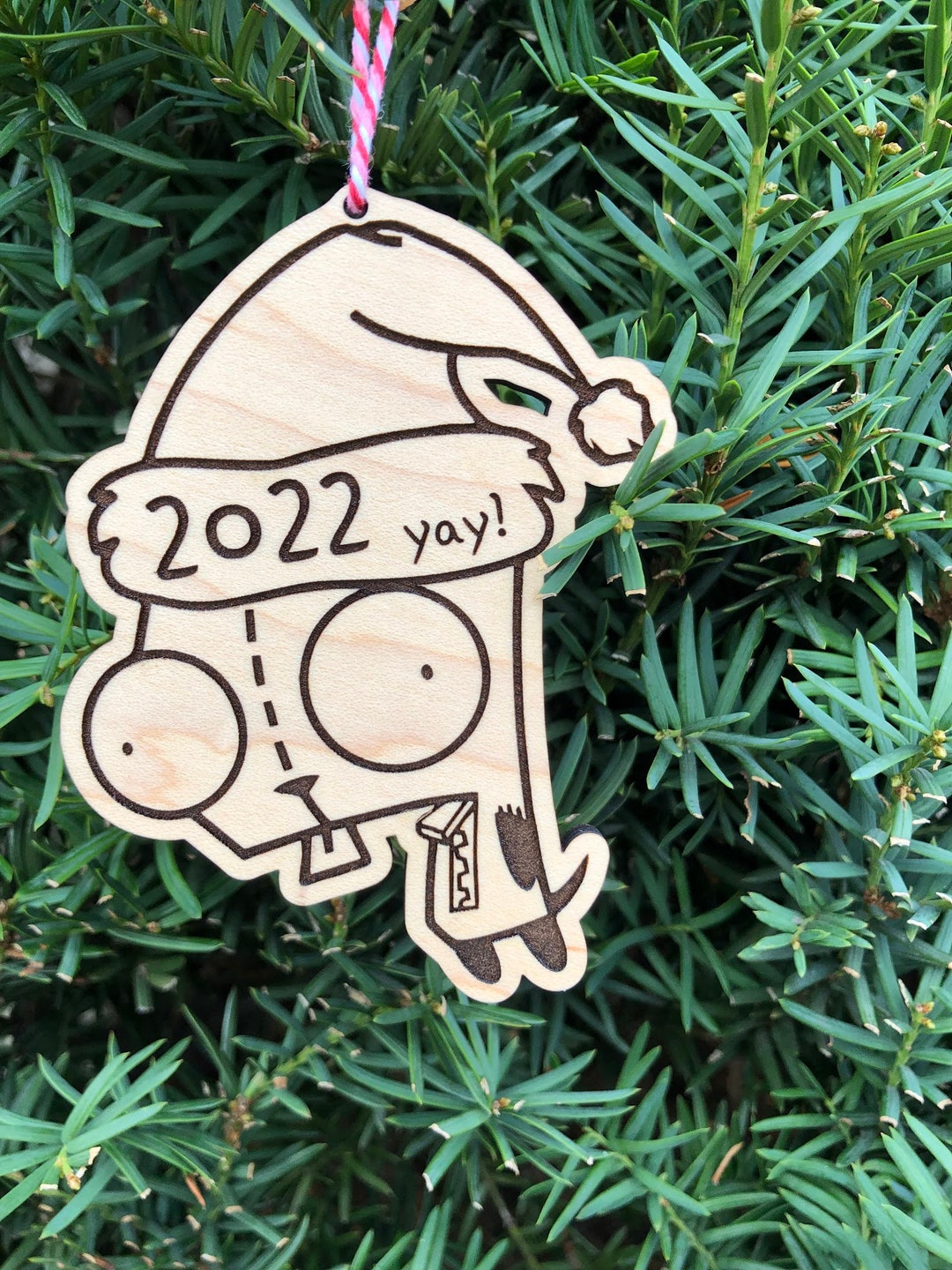 Invader Zim Santa Gir Christmas Ornament Santa Gir Ornament - Etsy