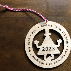 Bill Cipher Christmas Ornament Gravity Falls Ornament Laser Cut Wood ...
