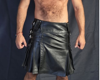 Mens Kilt Black - Etsy