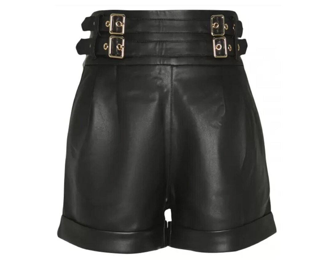 Genuine Soft Sheep Leather Women's High Waist Double Belted New Fashion ...