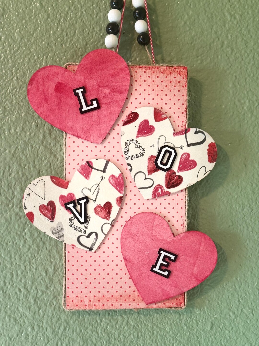Valentine Love Heart Wall Hanger - Etsy