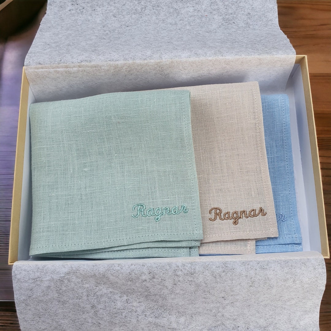 Custom Linen Handkerchief for Kids | Personalized Hankie | Reusable ...