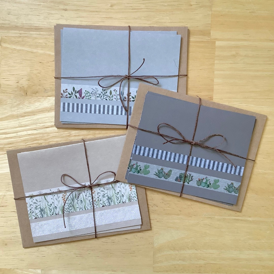 Neutral Minimalist Floral Greeting Cards (set of 2) - Etsy