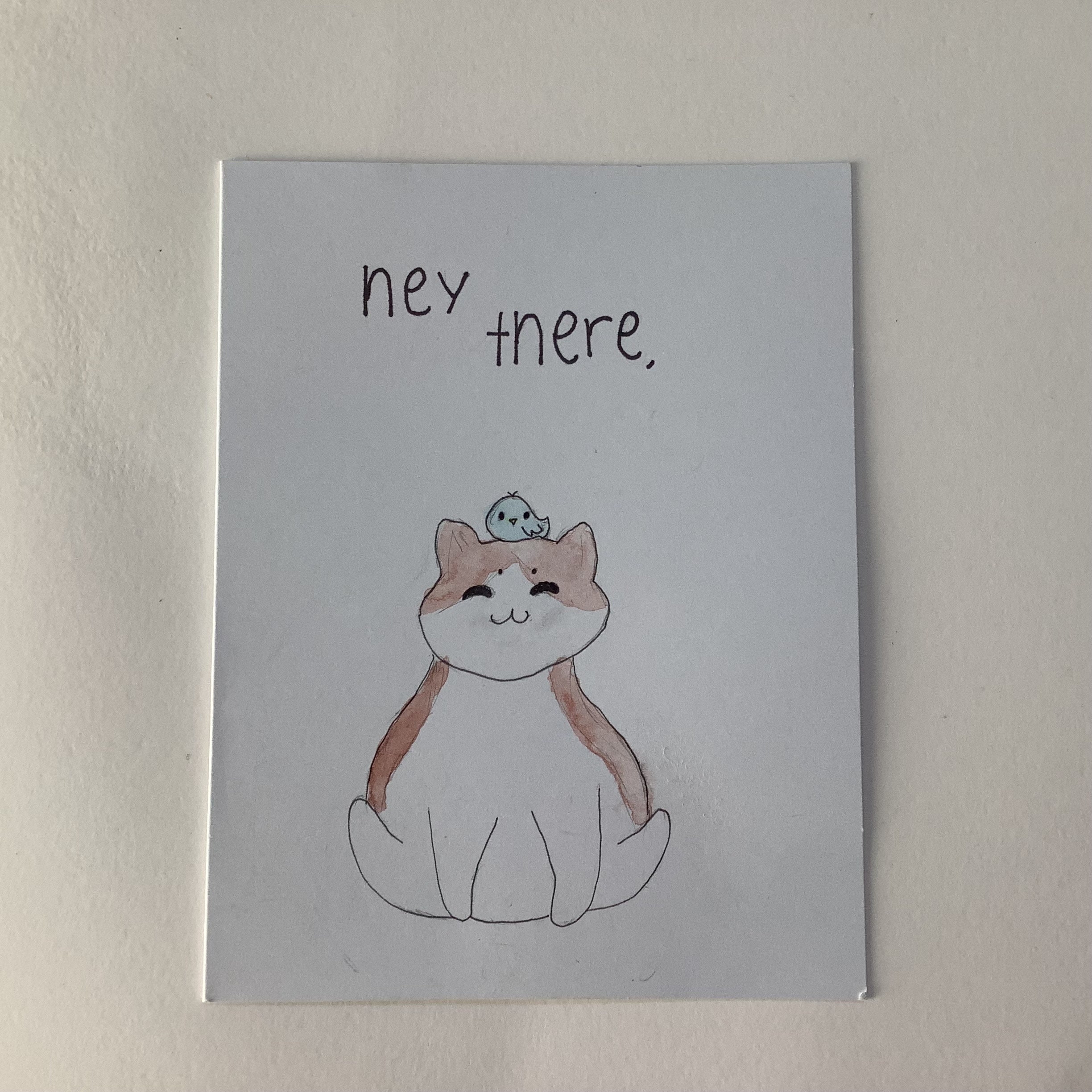 Cute Cat Greeting Cards - Etsy