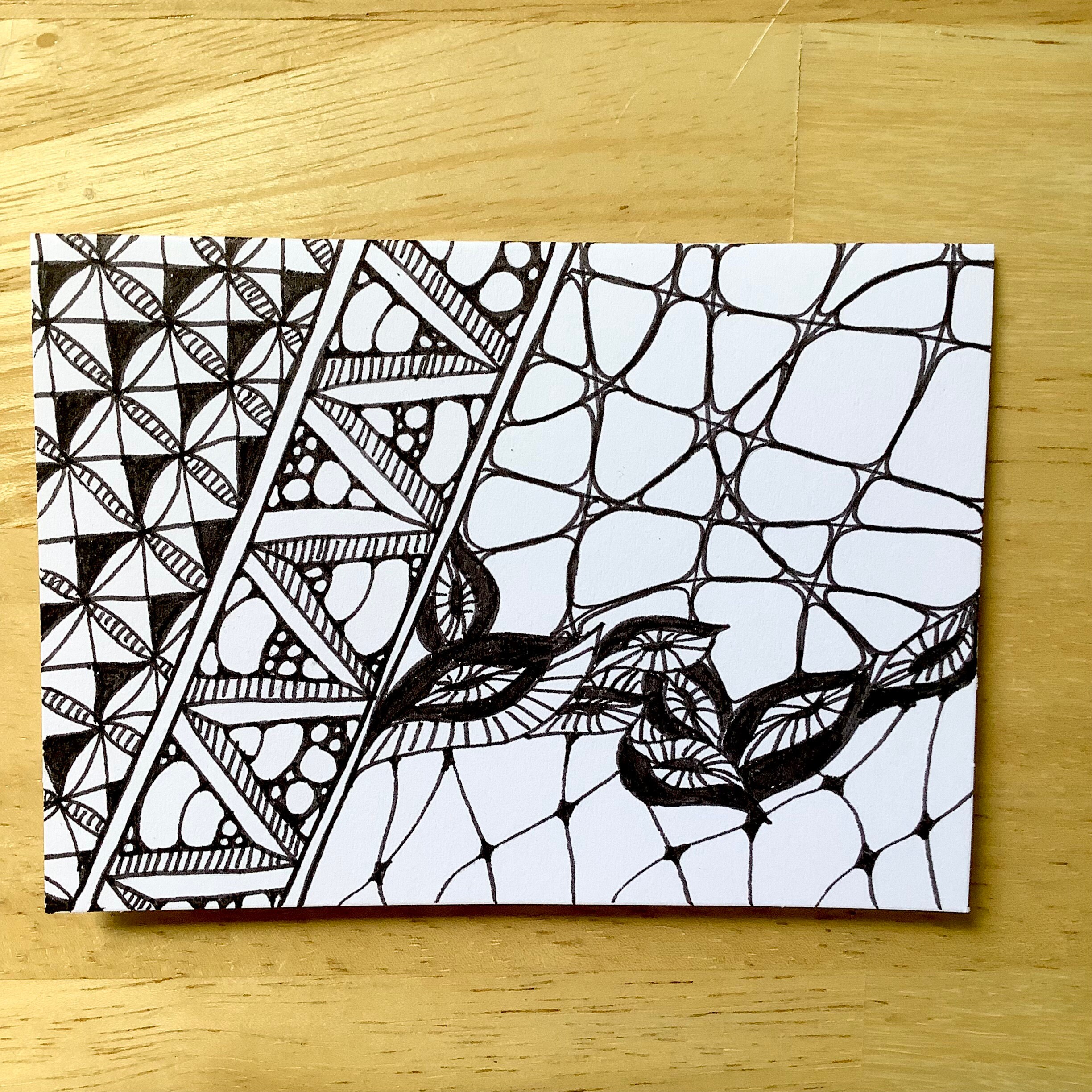 Zentangle Greeting Cards (set of 2) - Etsy