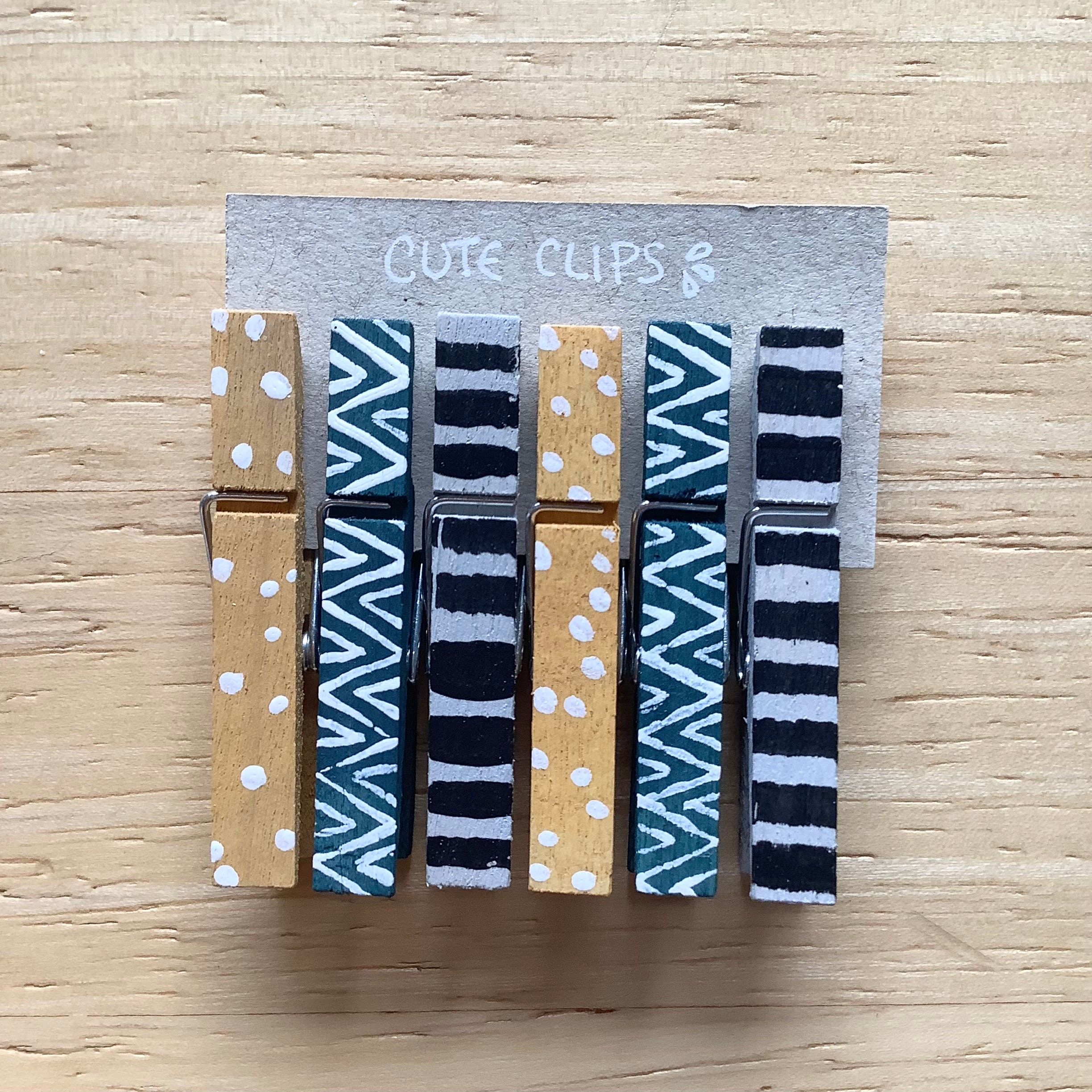 Aesthetic Clothespins (pack of 6) - Etsy