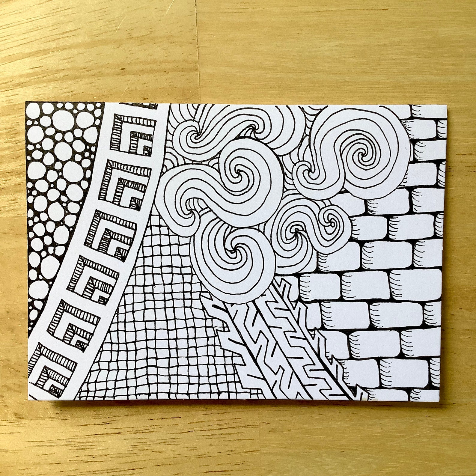 Zentangle Greeting Cards (set of 2) - Etsy