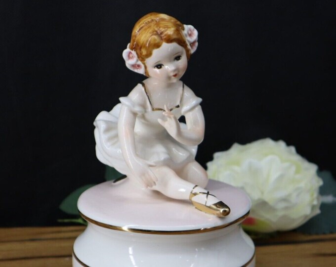 Vintage Schmid Music Box Dancer Ballerina #306 Wind up Musical Figurine ...