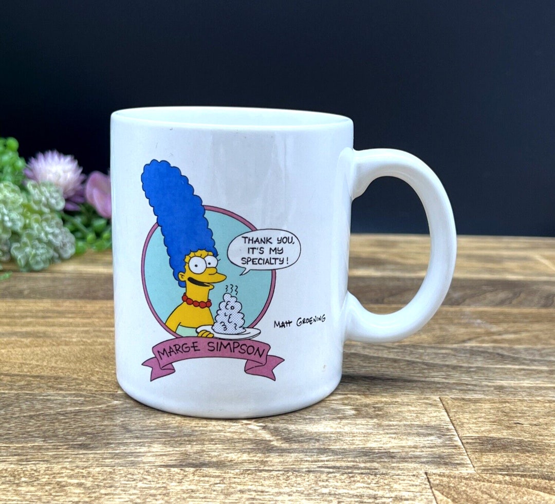 Vintage 1990 the Simpsons Marge Simpson One of the Bunch Coffee Cup Mug ...
