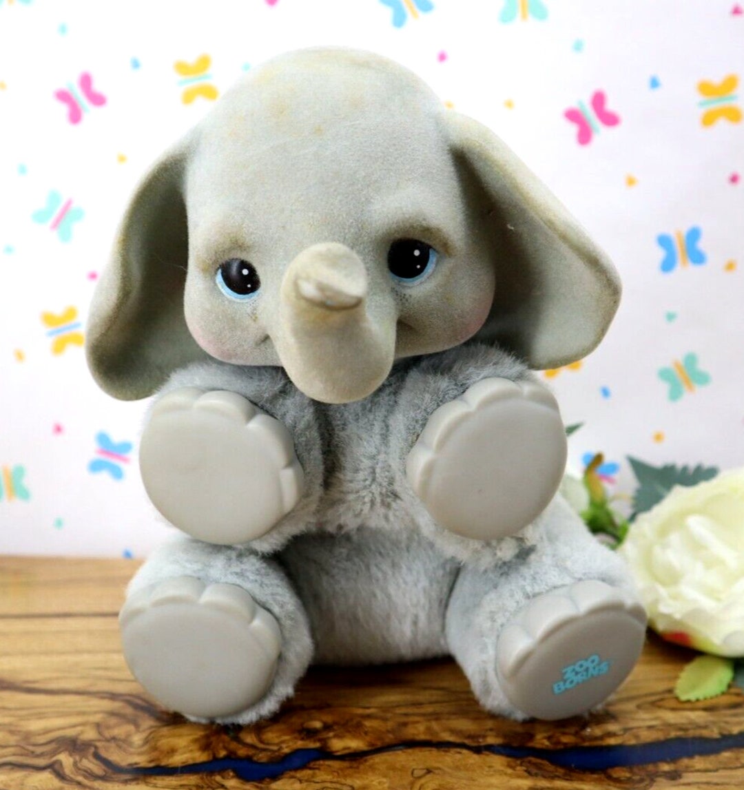Vintage 1994 Ed Kaplan Associates Zoo Borns Baby Elephant Retro 90s Toy ...