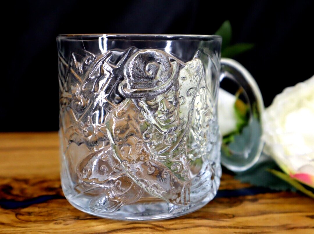 Vintage 1995 Mcdonald 3D the Riddler Glass Mug Cup - Etsy
