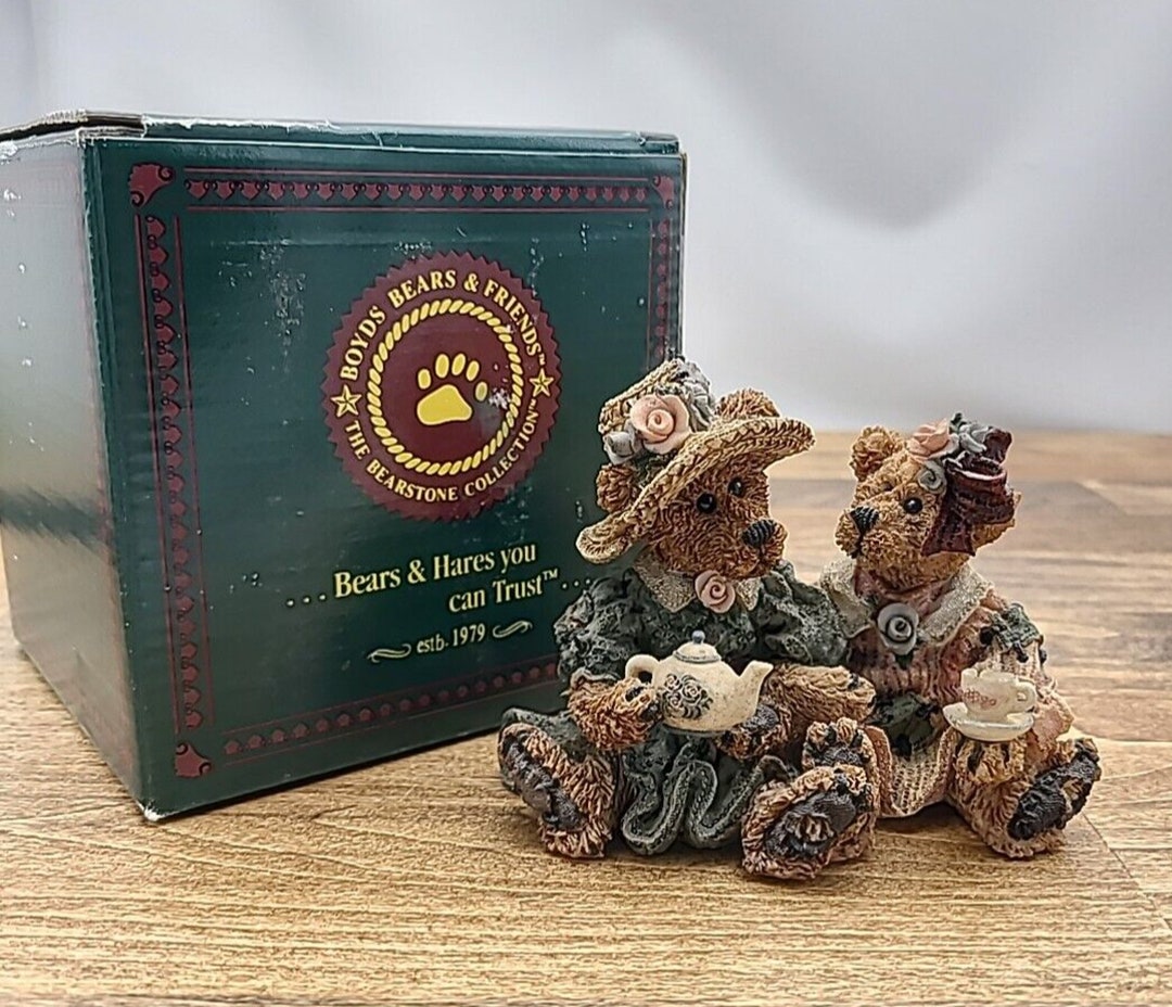 Vintage 1993 Boyds Bears & Friends Emma and Bailey Afternoon Tea 34E ...