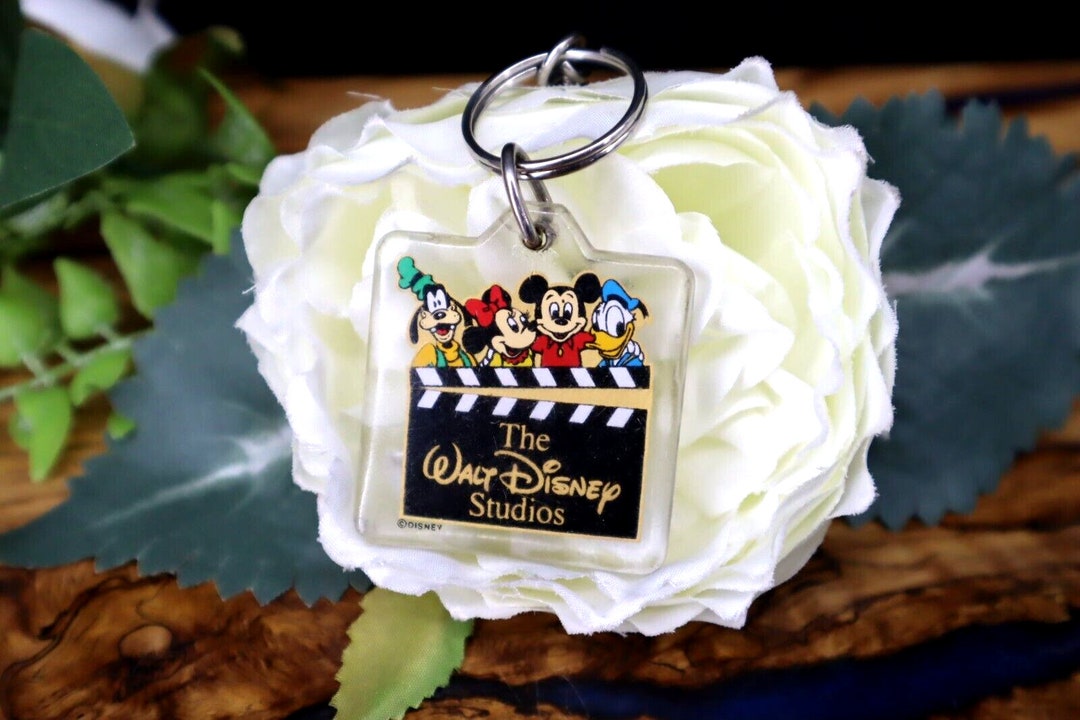 Vintage Walt Disney Studios Keychain Keyring Clap Board Mickey Mouse ...