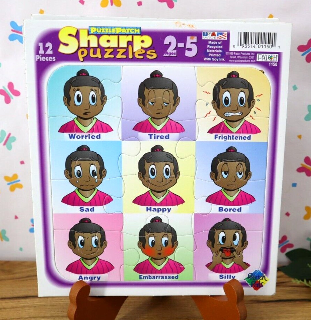 Vintage 1999 Puzzle Patch 12 Piece Educational Sharp Puzzles Lot of 6 ...