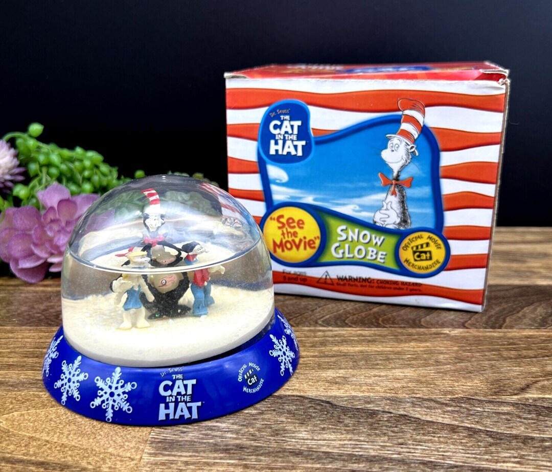Vintage 2003 Seuss the Cat in the Hat Snow Globe Y2K Official Movie ...