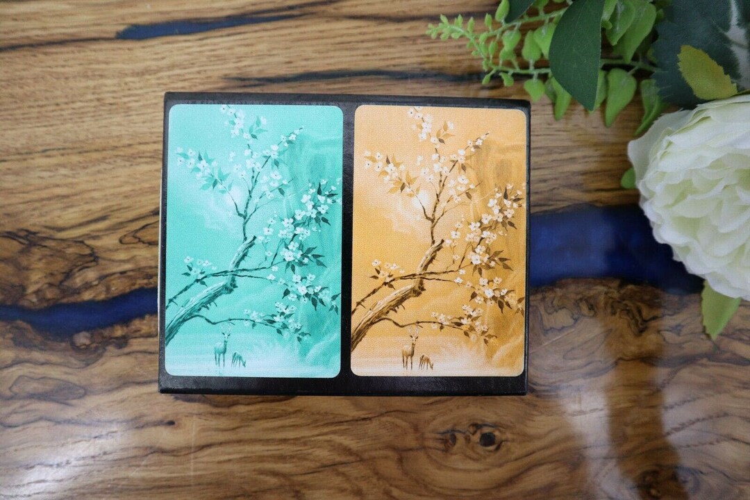 Vintage 2 Decks Blackstone Playing Cards Cherry Blossoms - Etsy