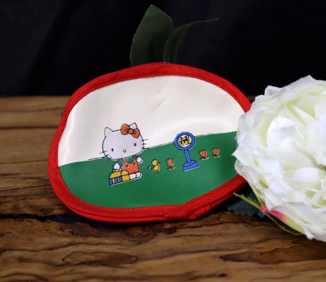Vintage Hello Kitty Coin Purse Accessory Pouch With Bell Metal Zipper ...