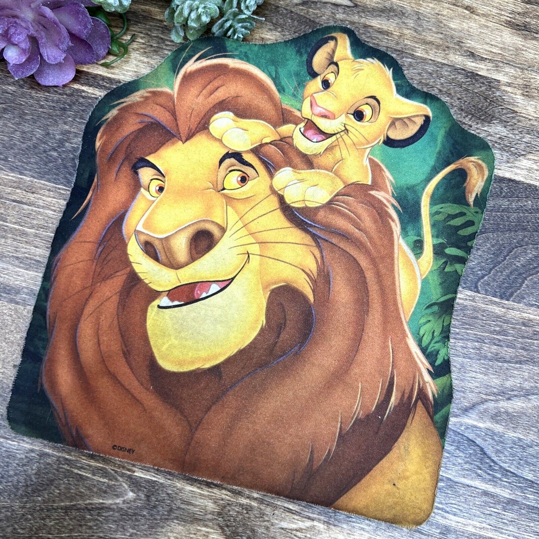 Vintage 1990s Disney Lion King Mouse Pad Collectible 90s Simba Mufasa ...