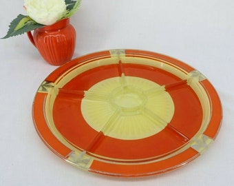 Orange Glass Dish | Etsy