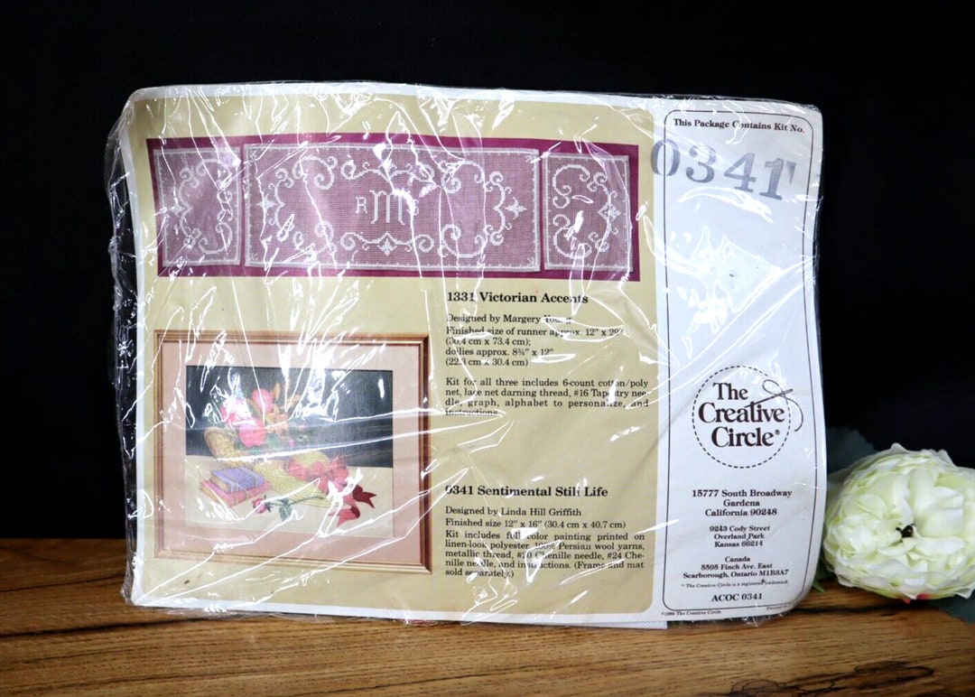Vintage 1986 the Creative Circle Kit Needlework 0341 Sentimental Still ...