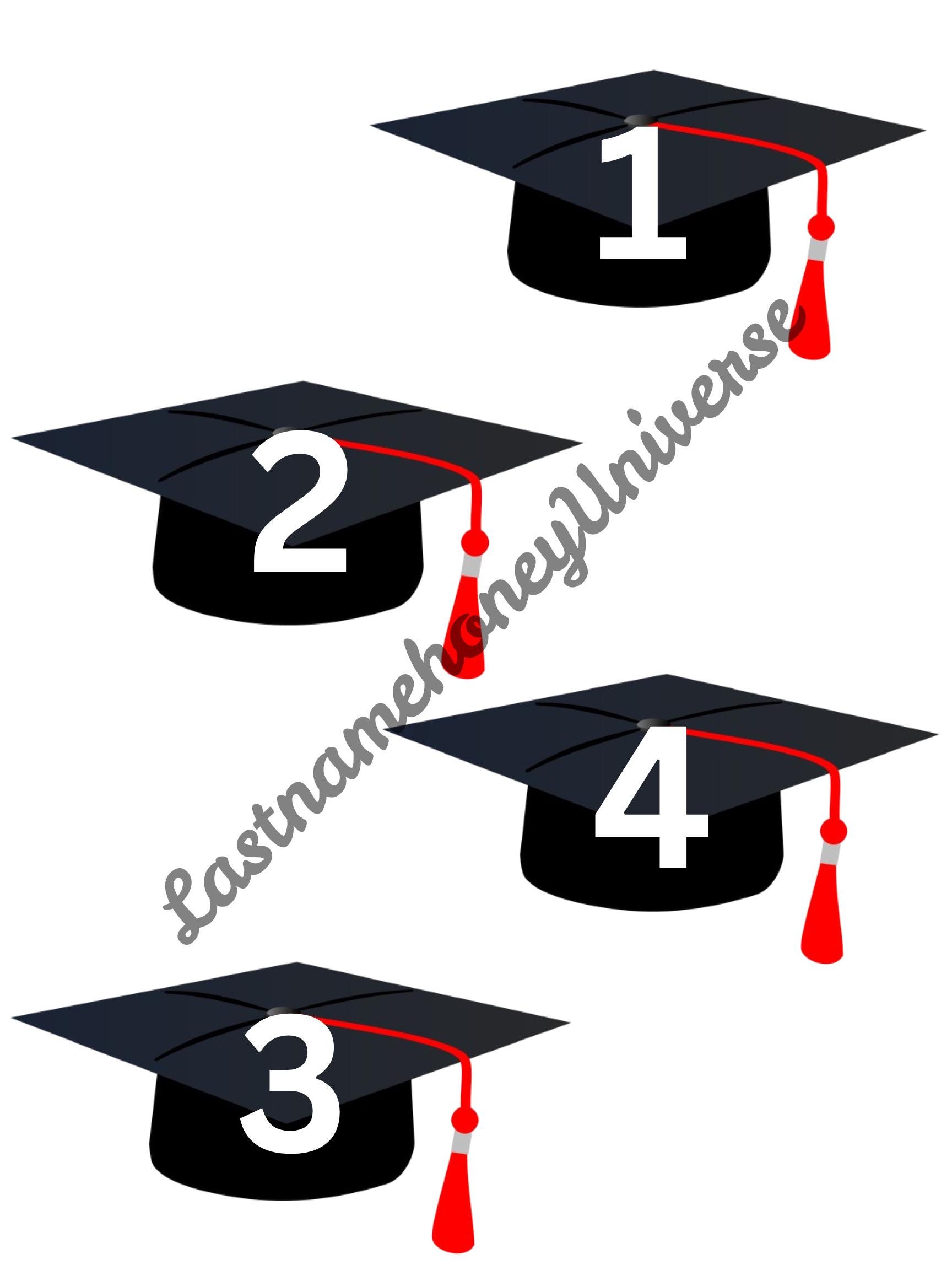 Graduation Caps Floor Numbers, Line up Numbers, Number Lines - Etsy