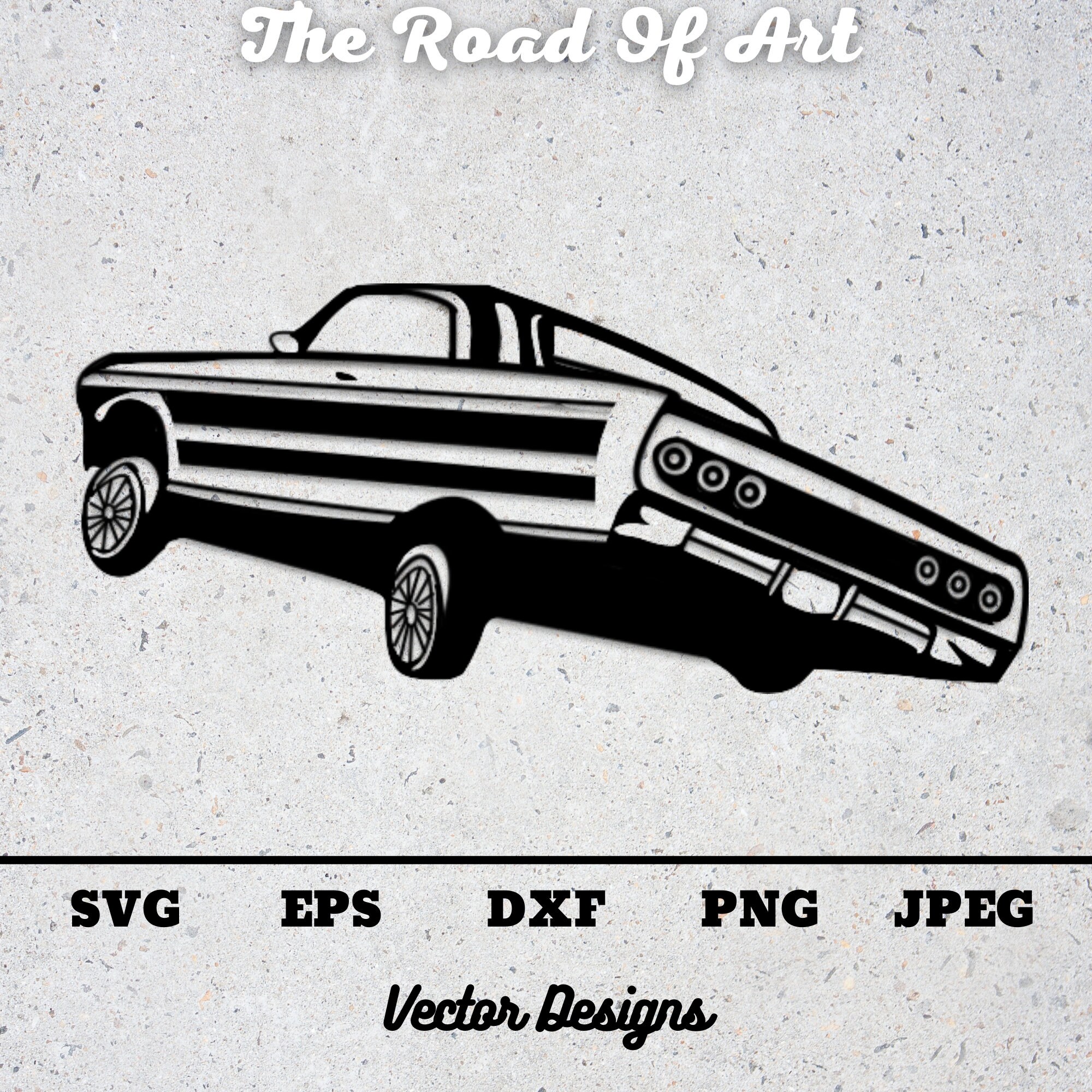 Lowrider Car SVG Files for Cricut Cut Files SVG DXF Car Silhouette ...