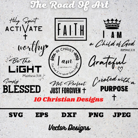 10 Christian Designs Cut Files for Cricut Silhouette Christian | Etsy