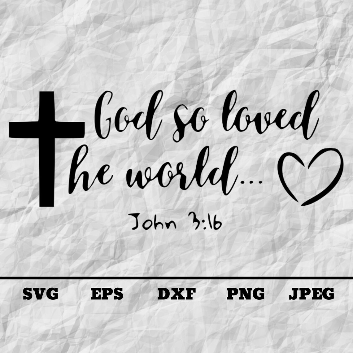 Verse Svg John 3 16 Svg Faith Svg Scripture Svg Christian | Etsy