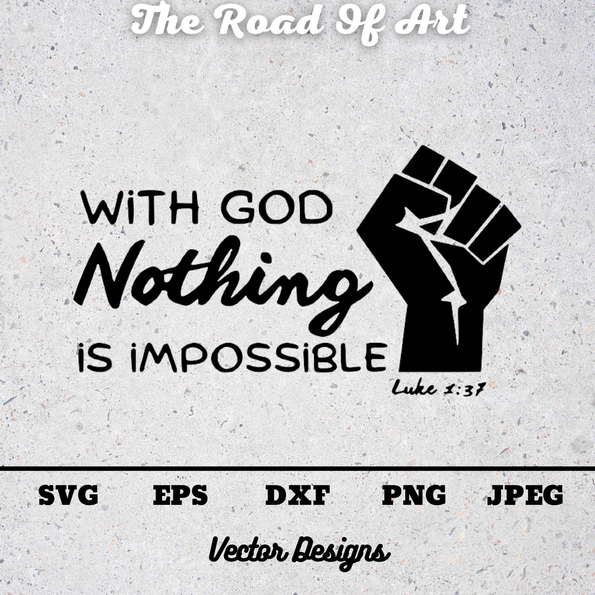 Nothing is Impossible Svg, Luke 1 37 Svg, Faith Svg, Religious Svg, Svg ...