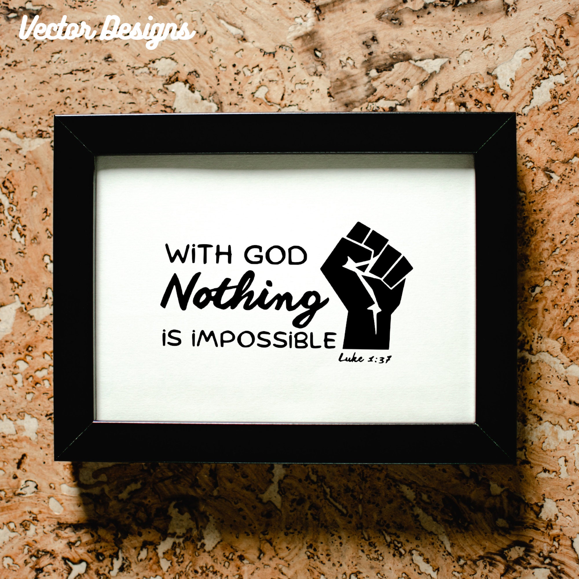Nothing is Impossible Svg, Luke 1 37 Svg, Faith Svg, Religious Svg, Svg ...
