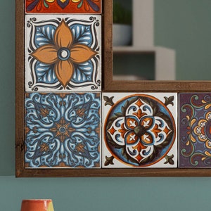 Handmade Tile Turkish Mirror Stone Framed Mirror Wall Hanging Decor ...