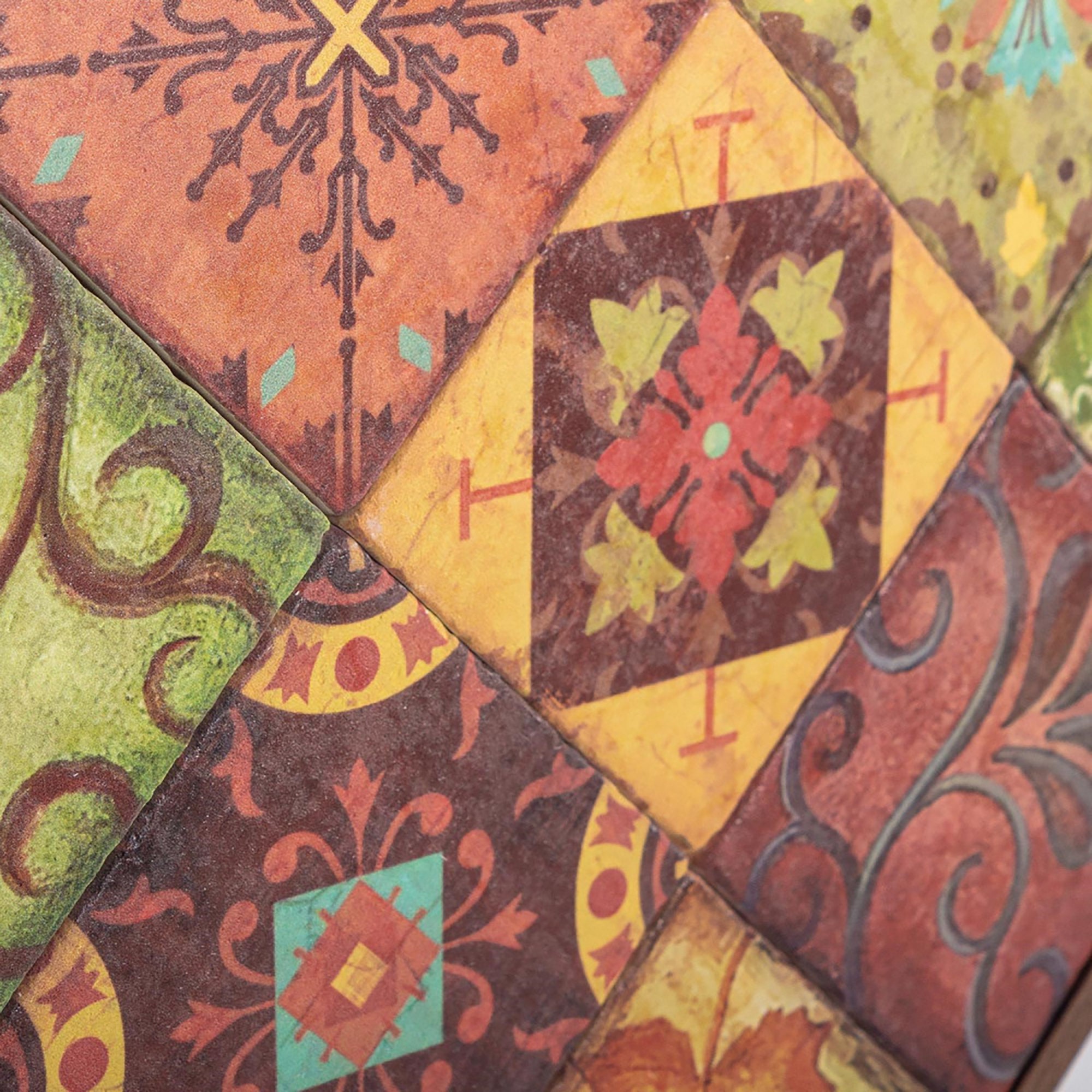 Handmade One Side Turkish Stone Tile Tetragon Mirror Diamond Wall ...