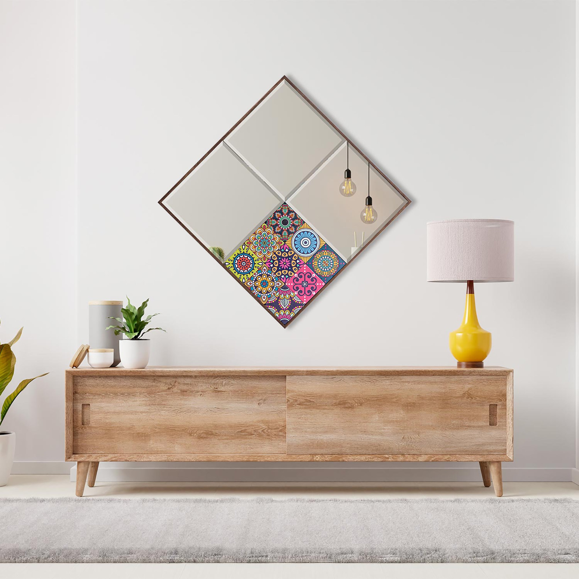 Handmade One Side Turkish Stone Tile Tetragon Mirror Diamond - Etsy