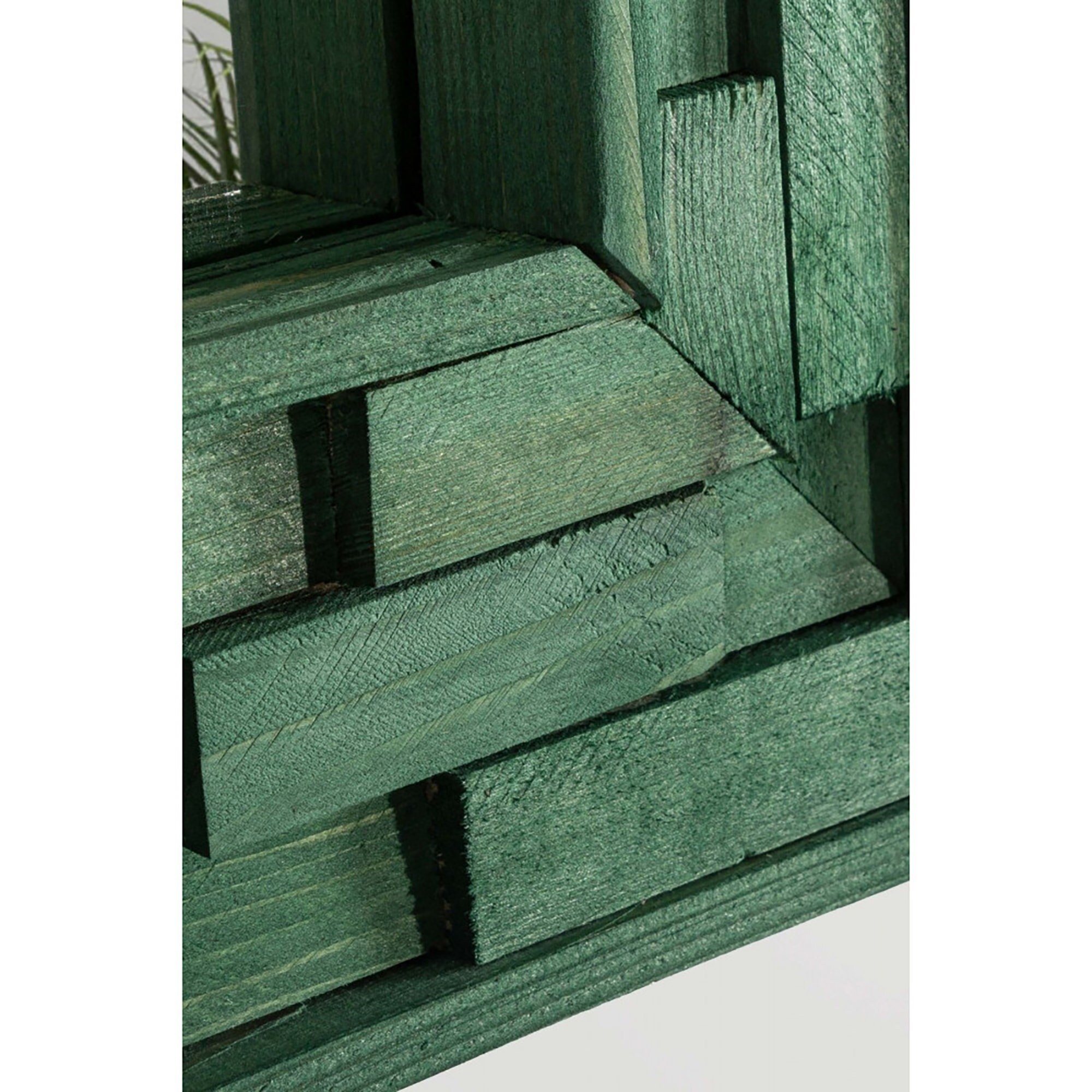 Handmade Jenga Style Wooden Wall Mirror - Turkish Mosaic Tile Decor (23 ...