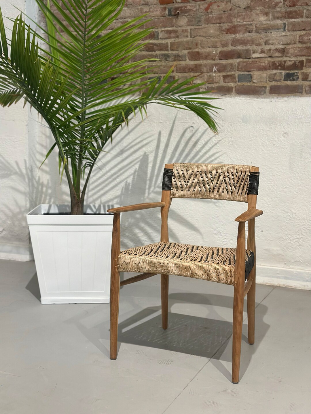 Natural Maldini Wooden Chair Outdoor Patio Chair Living Room Chair ...