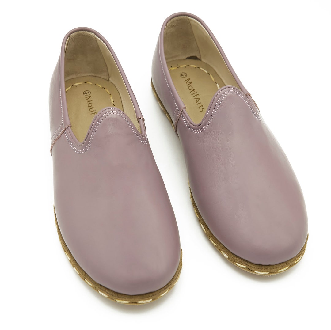 Handmade Barefoot Purple Color Shoes , Turkish Comfy Slip-ons , Travel ...