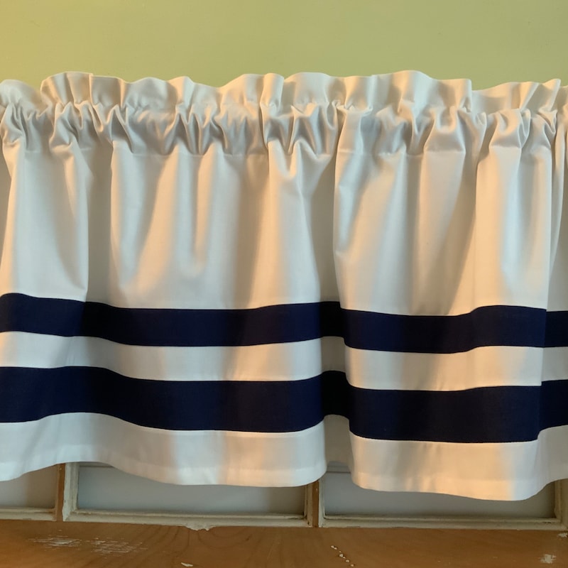 Navy Blue Valance - Etsy