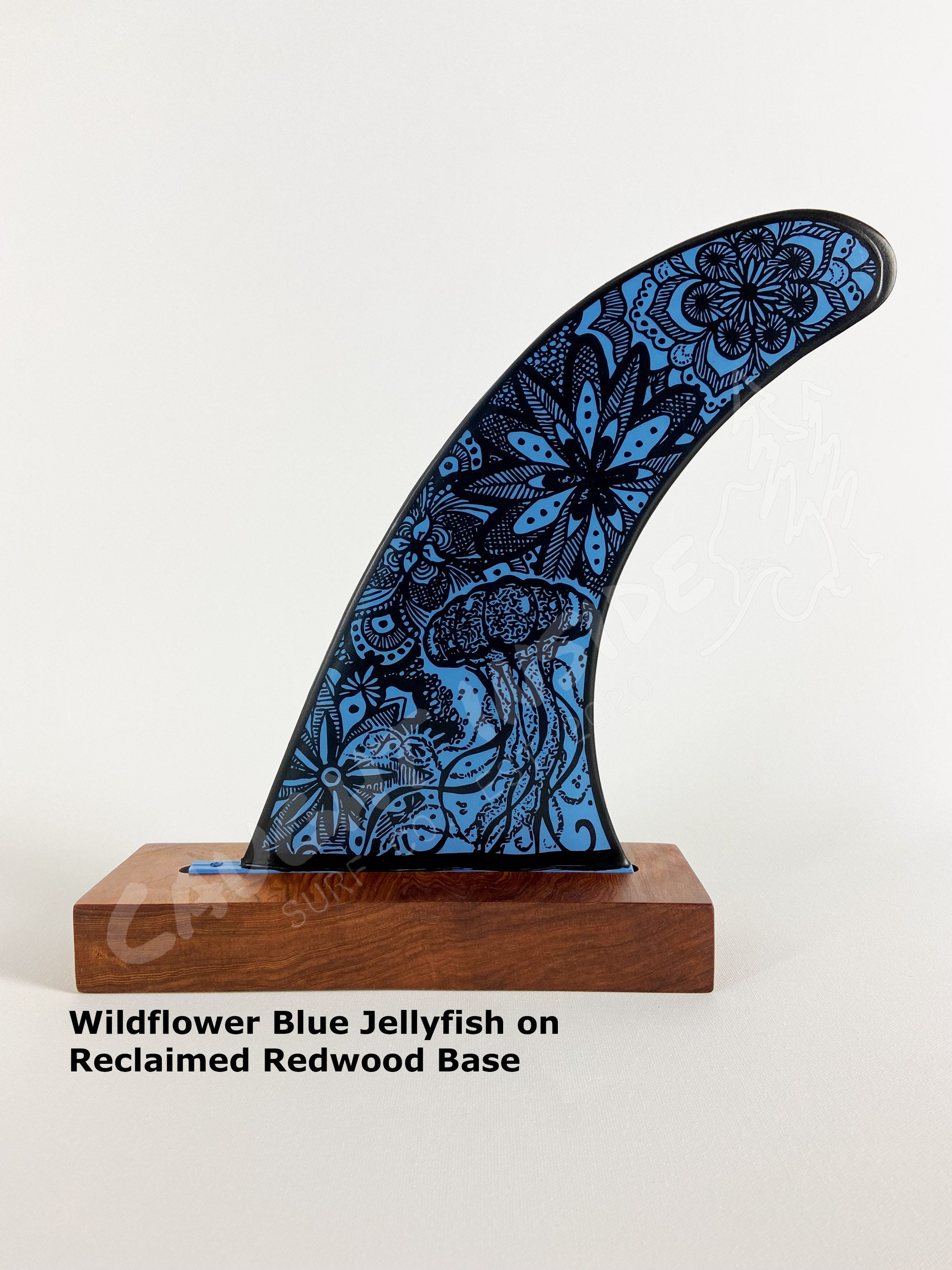 Surfboard Fin, Jellyfish, Hand Painted Recreation, Surf Art - Etsy