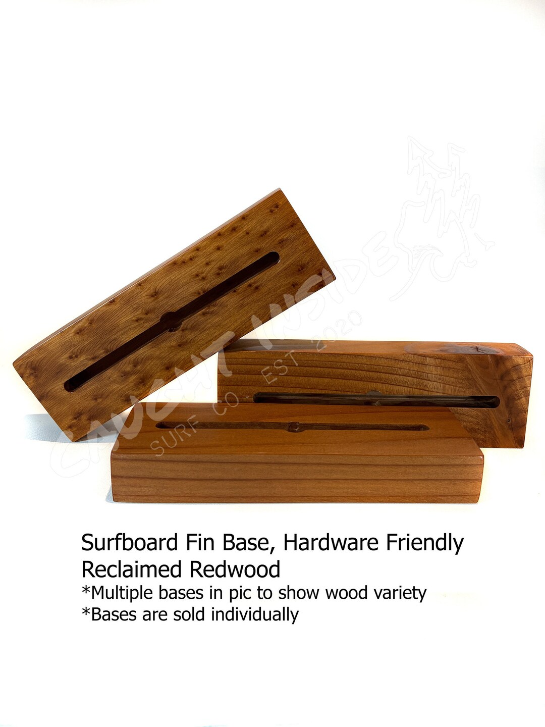 Surfboard Fin Base, Hardware Friendly, Reclaimed Redwood - Etsy