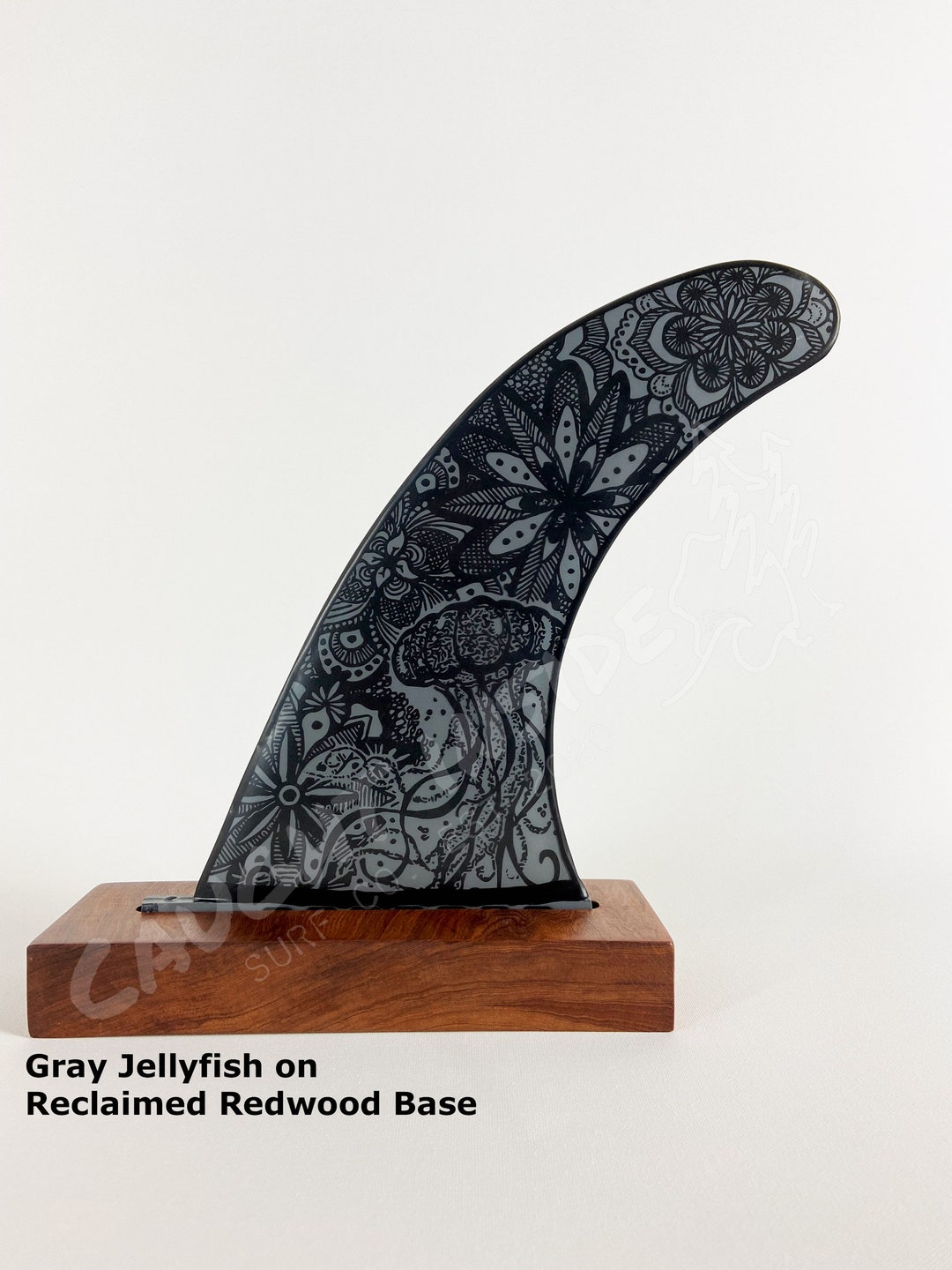 Surfboard Fin, Jellyfish, Hand Painted Recreation, Surf Art - Etsy