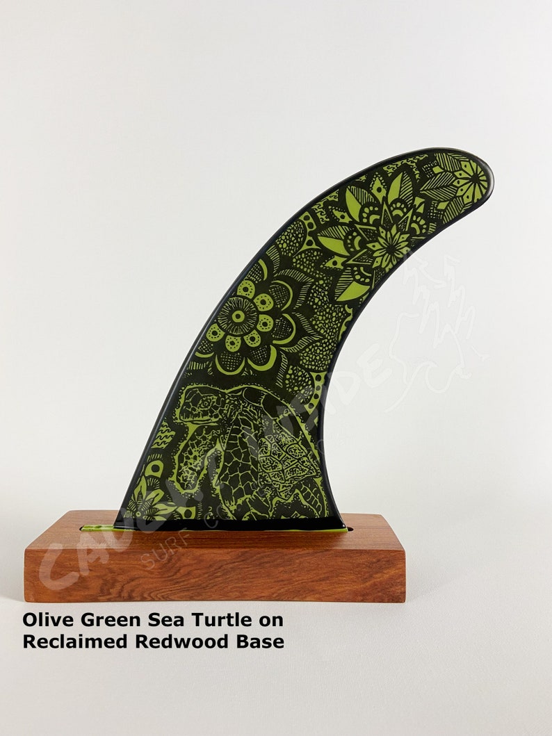 Surfboard Fin, Sea Turtle, Hand Painted Reproduction - Etsy