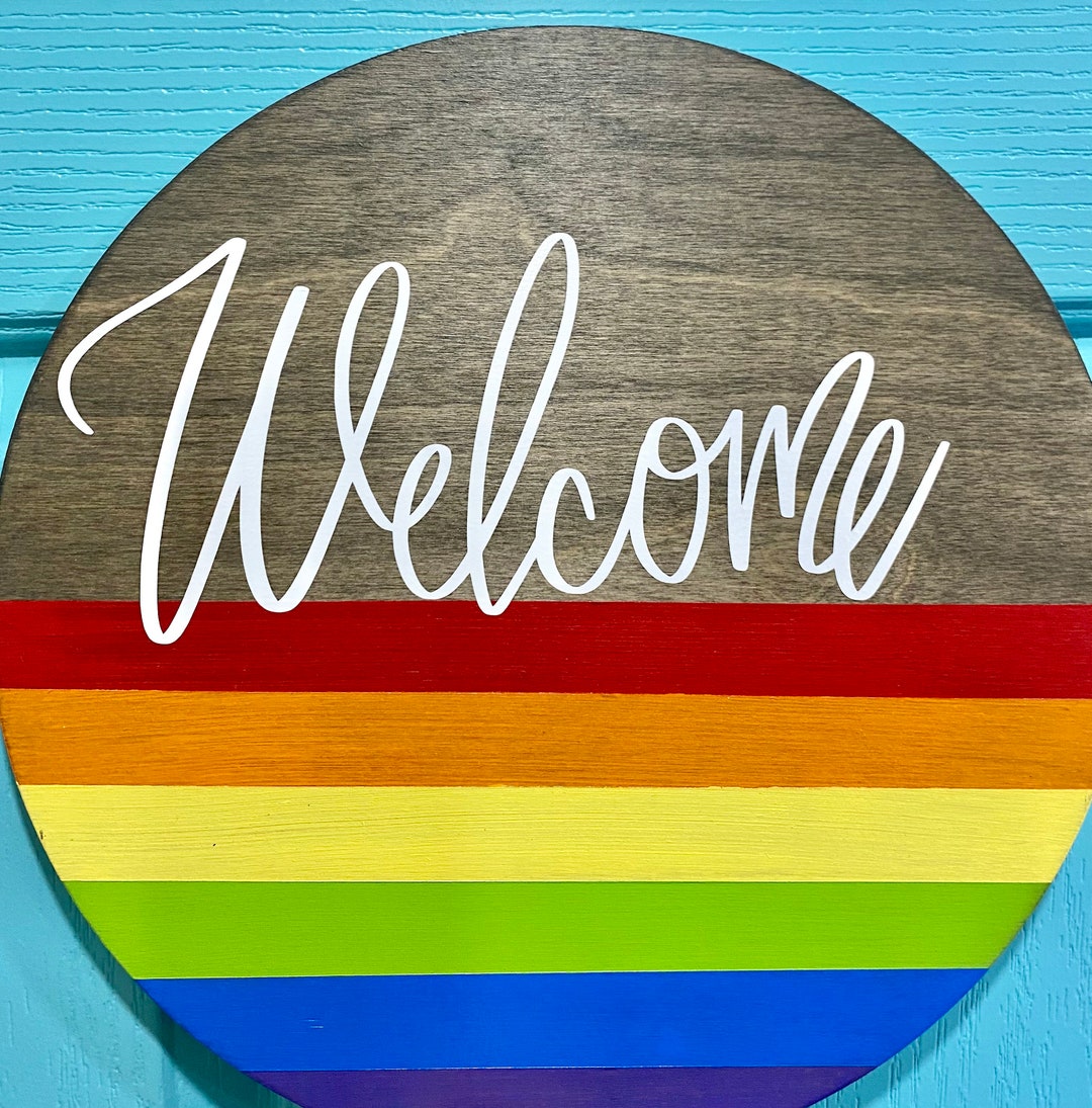 Pride Welcome Sign/pride Decorations/lbgtq/gay Pride/gay - Etsy