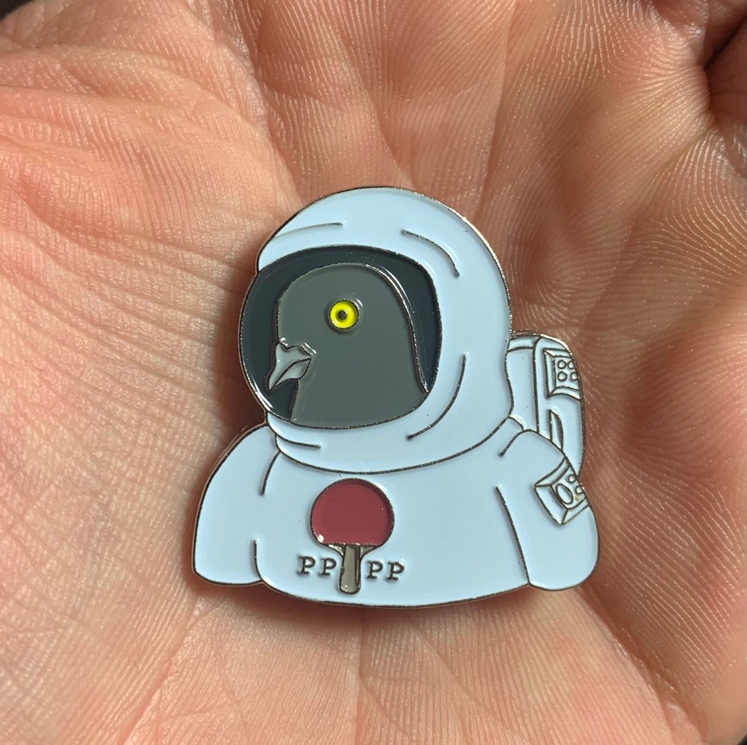 Space Pigeon Playing Ping Pong Pin - Etsy