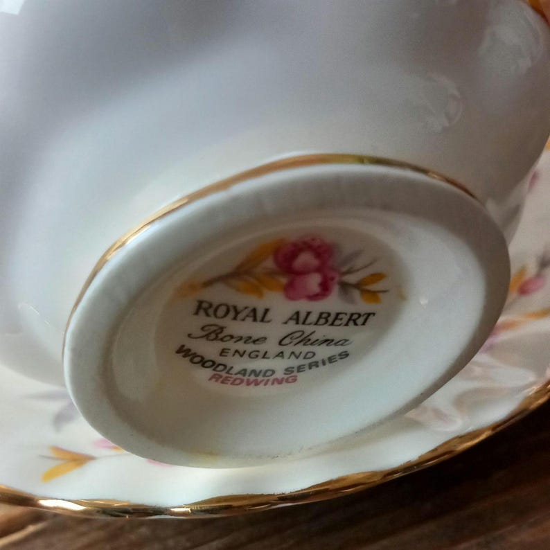 Royal Albert Woodland Series Redwing Coffee Cup and Saucer - Etsy