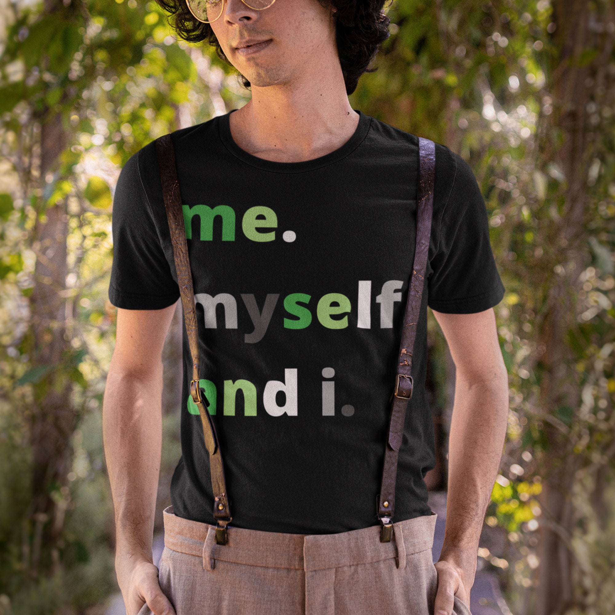 Aromantic Subtle Pride Aromantic Clothes Aromantic Shirt Me Myself and ...