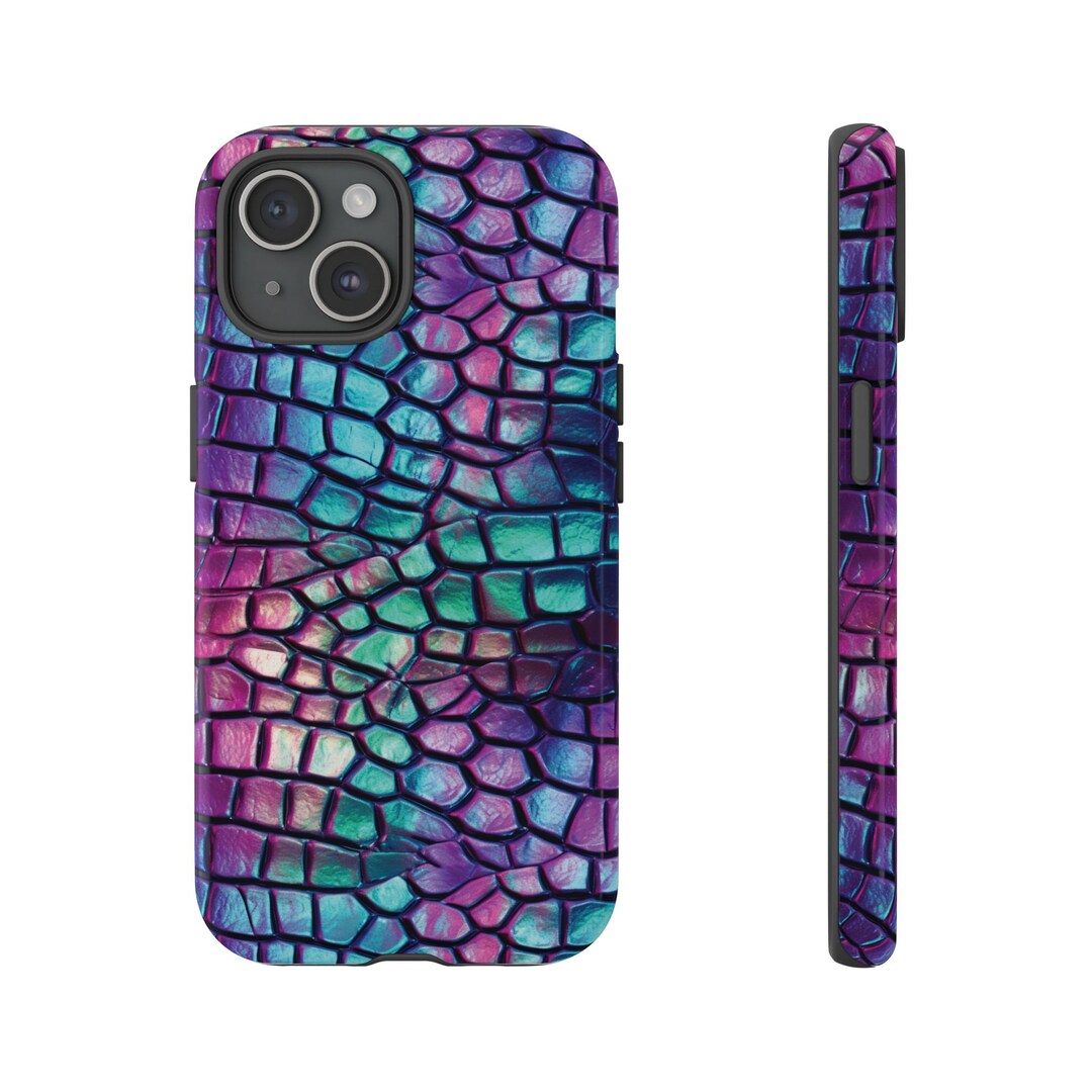 Iridescent Alligator Skin Phone Case, Iridescent Crocodile Skin Phone ...