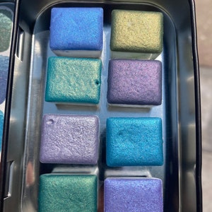 Moonbeam Petals, Handmade Eco Friendly Metallic Watercolor Palette - Etsy