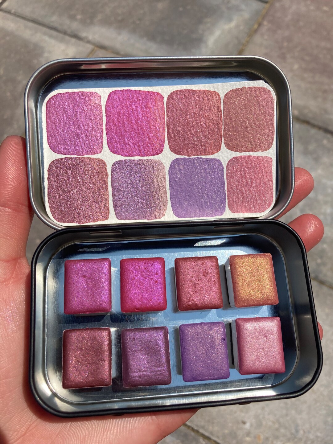 Pink Pony Club, Handmade Eco Friendly Metallic Watercolor Palette - Etsy